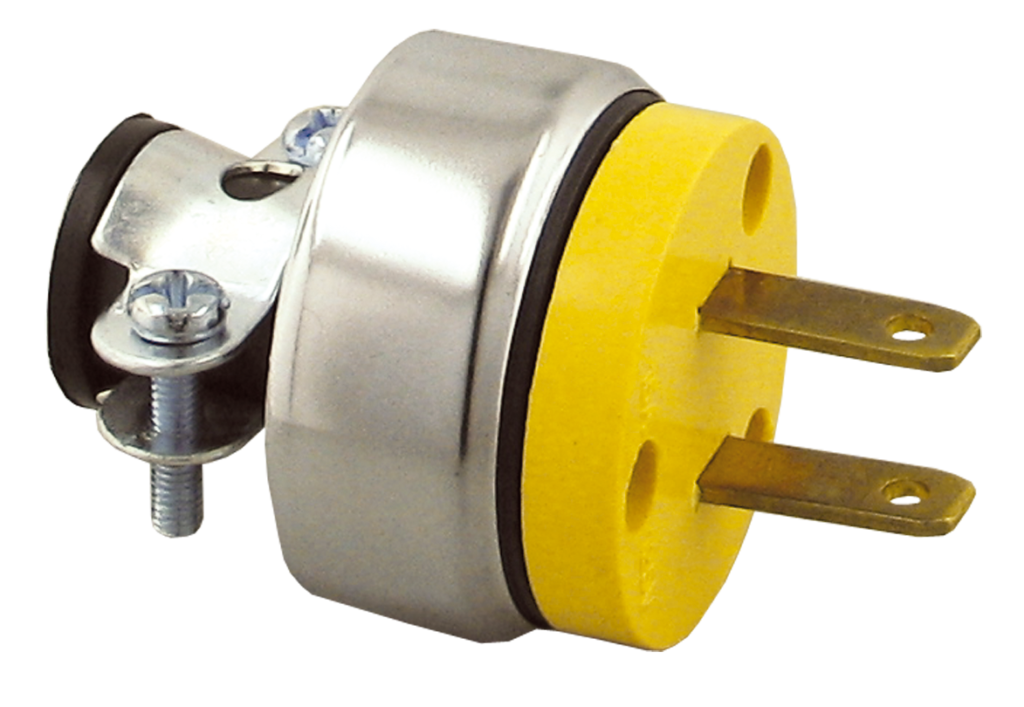 Código: CLA-026 Clavija uso rudo amarilla base metal – Kleiman Electrics